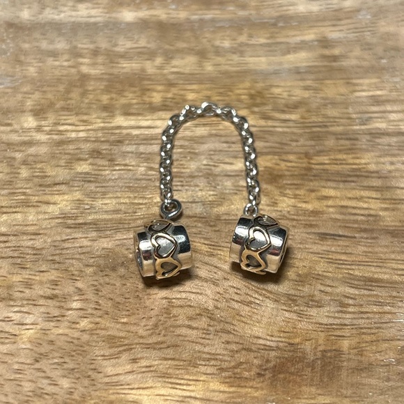 Pandora | Jewelry | Retired Pandora Sterling Silver With 4k Gold Two ...